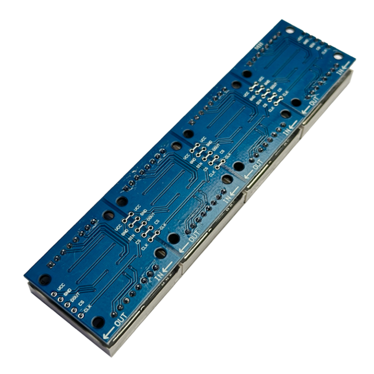 MAX7219 LED Dot Matrix 4 In 1 Display with 5P Line Module - techiesms