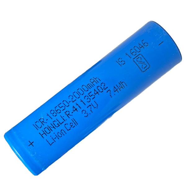 Hongli 2000mAh 3.7V 18650 Li-Ion Cell Battery Good Quality - techiesms